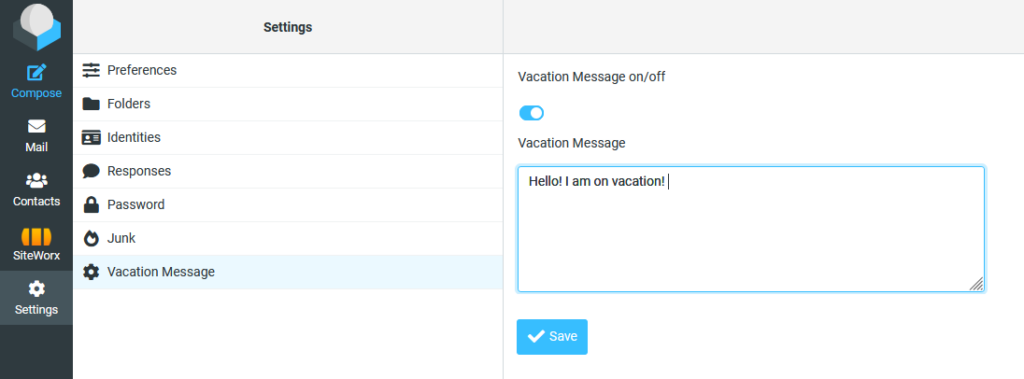 How To Set Up A Vacation Message In Roundcube